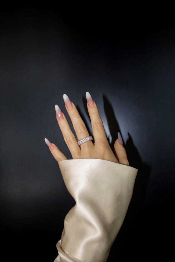 Diamond Inside & Out Rotating Ring | Solid Gold Hidden Message Wedding Bands – Twenty Four