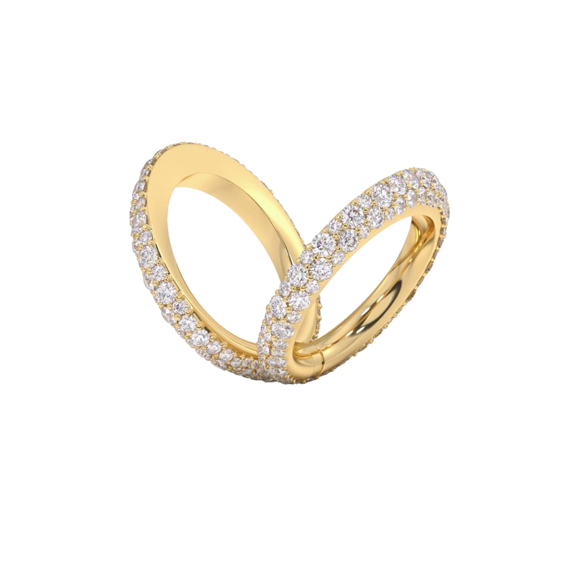 Diamond Inside & Out Rotating Ring | Solid Gold Hidden Message Wedding ...